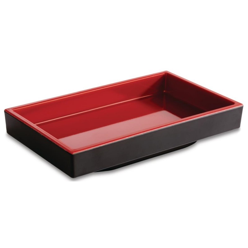 APS Asia+ Square Bento Box Red 155mm | dw130 | Next Day Catering