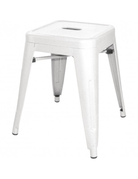 Bolero Bistro Steel Low Stool White (Pack of 4) | DL869 | Next Da...