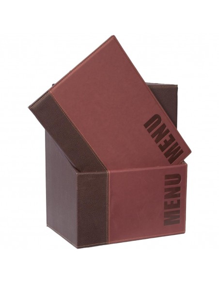 Securit Contemporary Menu Covers and Storage Box A4 Bordeaux | U26...