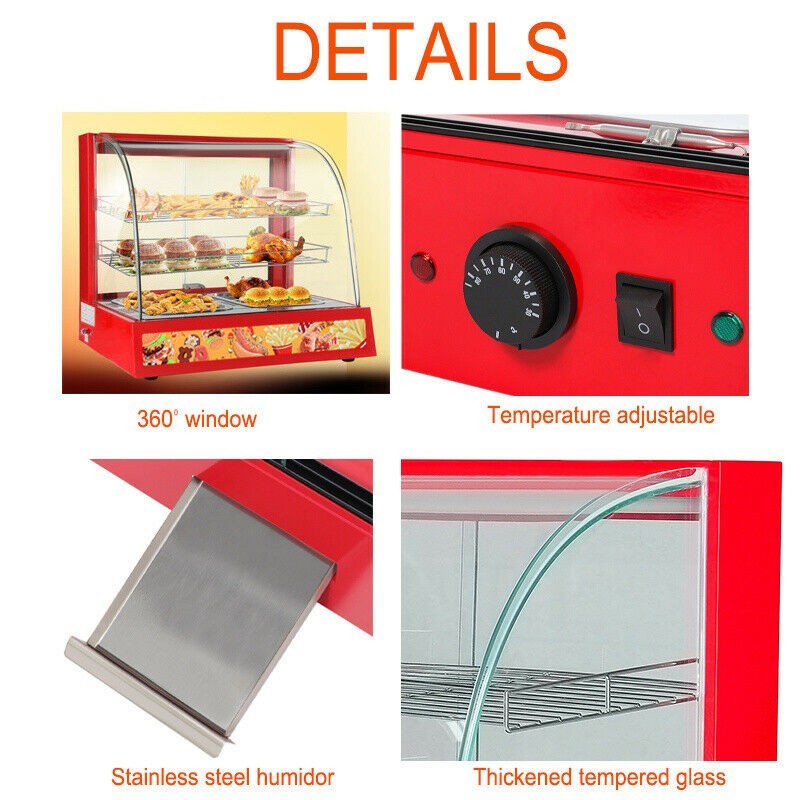 Heated Display Pie, Pizza Food Warmer Cabinet - 40 Pies | Next Day Catering