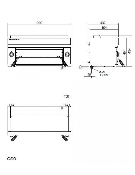 Blue Seal Cobra CS9-N 900mm Natural Gas Salamander Grill - CE353-N ...