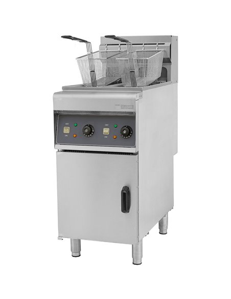 Twin Basket Professional Free standing Electric Fryer Twin tank 12kW ...