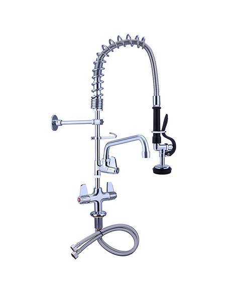 Pre Rinse Spray Unit with Swing faucet Deck mount Double inlet Height ...
