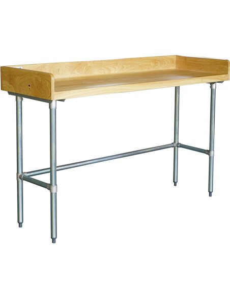 Bakery Work table Wood top 3 sides upstand 1200x600x900mm | DA ...