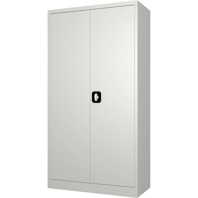 Commercial Steel Grey/White Storage Cupboard with 4 Shelves and Lock ...