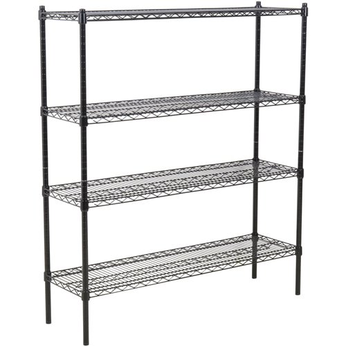 Commercial Shelving unit 4 tier 1000kg Width 1500mm Depth 450mm Black ...
