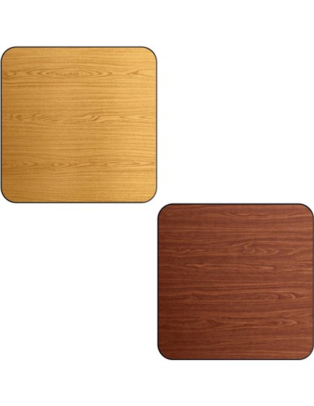 Laminated Square Table top Reversible Walnut & Natural 30x30'' | DA ...