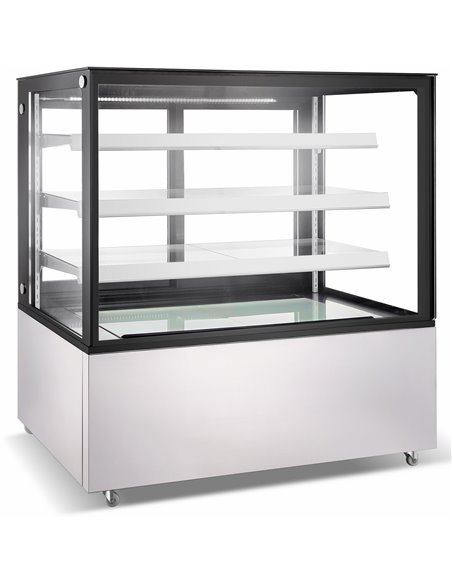 Cake counter 1200x730x1300mm 3 shelves Stainless steel base LED | DA ...