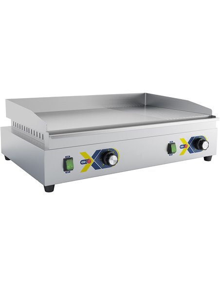 Chrome Coated Commercial Griddle Smooth/Ribbed 720x460x240mm 3.5kW ...