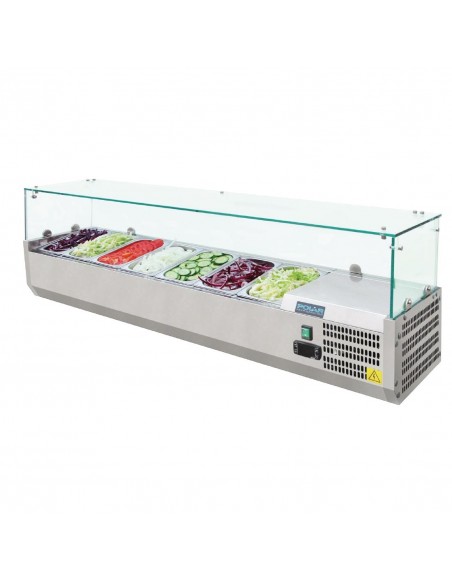 Polar Refrigerated Counter Top Servery Prep Unit 7x 1/4GN | G609 ...