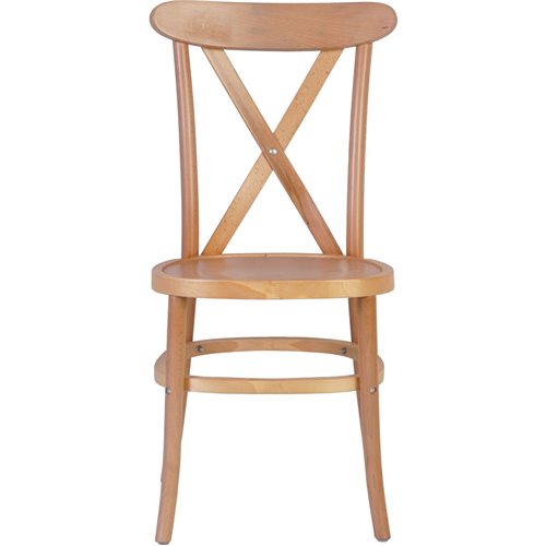 Beech Wood Tuscan Dining Chair Cross Back | Stalwart DA-GS90008