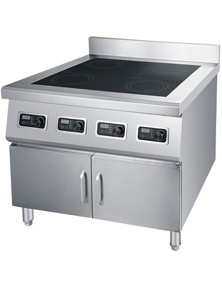 Professional Free Standing Induction Hob with Cabinet 4x3.5kW ...