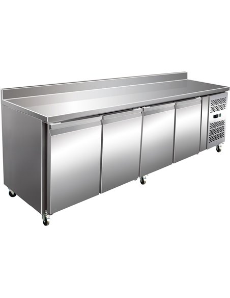 Commercial Refrigerated Counter with Upstand 4 doors Depth 700mm | DA-RG42V