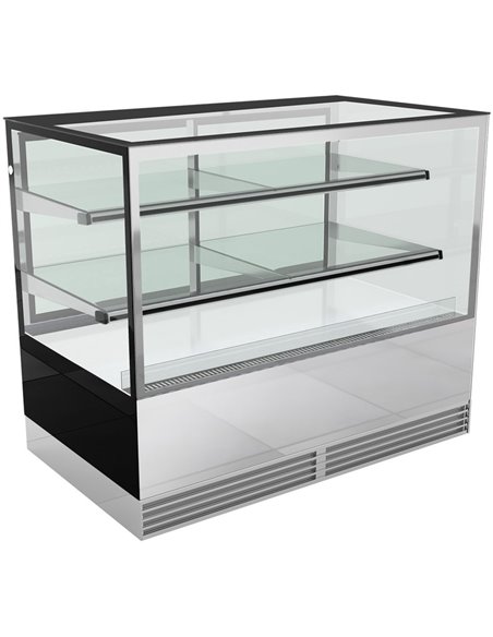 Cake counter 1000x700x1200mm 2 shelves Mirror front LED | DA-GN1000RF2