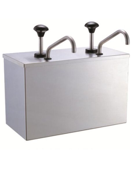 Commercial Condiment/Sauce Dispenser 2 pumps Stainless steel | DA-JZS002