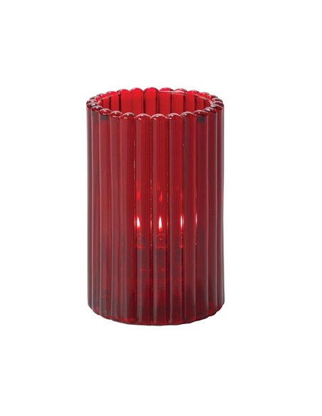 Hollowick Vertical Rod Ruby Cylinder 73mm x 118mm (Pack of 6)