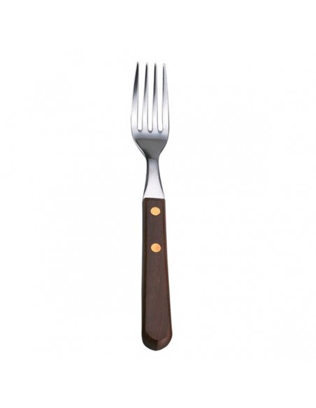 Sunnex Stainless Steel Steak Fork with Wooden Handle Pack of 12
