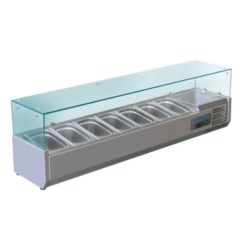 Polar Refrigerated Counter Top Servery Prep Unit 7x 1/4GN | G609 ...