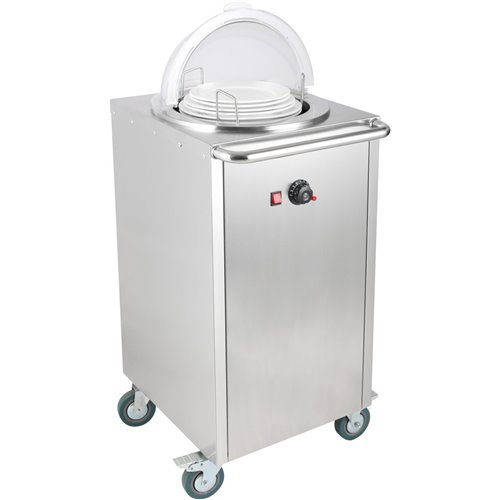 Heated Plate dispenser trolley Stainless steel 12''/300mm 50 plates ...