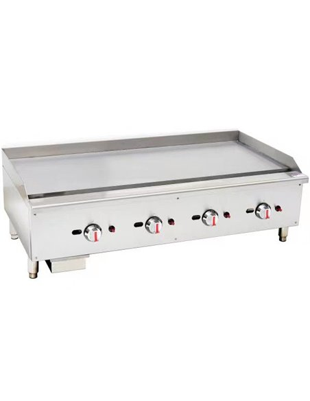 101060-P - Gas Countertop Griddle with Chrome Plate - Quad Control