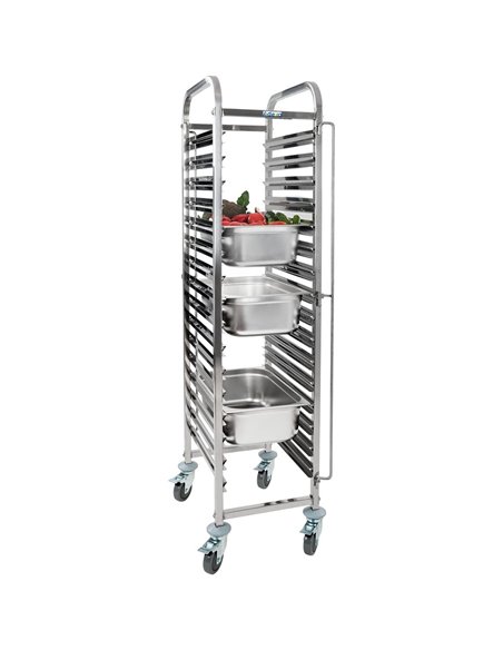 Rack Trolley Stainless Steel Gastronorm GN 1/1 15 tier Racking Mobile ...