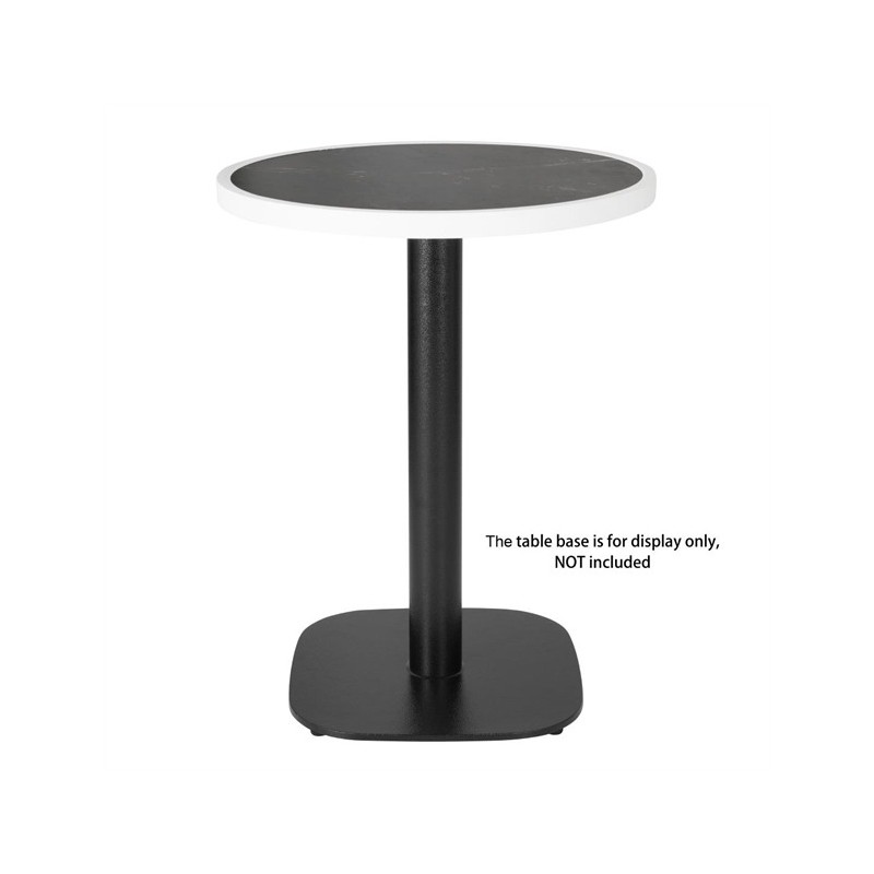 Bolero Fibre Glass Round Table Top Dark Granite Effect 580mm
