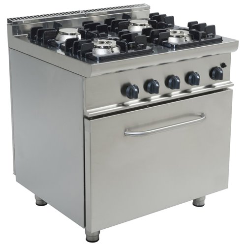 Professional Gas range 4 burners 20kW Electric oven 4.8kW | Stalwart DA ...