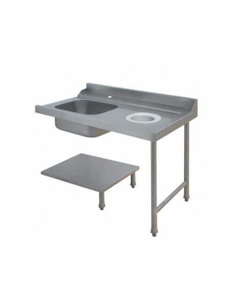 A Grade - Diamond DLVS-D12 Right Hand Side Pre-Wash Dishwash Table with ...