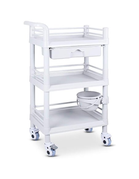 Professional 3 Tier Mobile Trolley 1 Drawer ABS 540x370x980mm ...