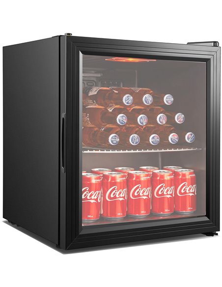 Mini Bottle cooler Glass door 50 litres Black | Stalwart DA-BC50