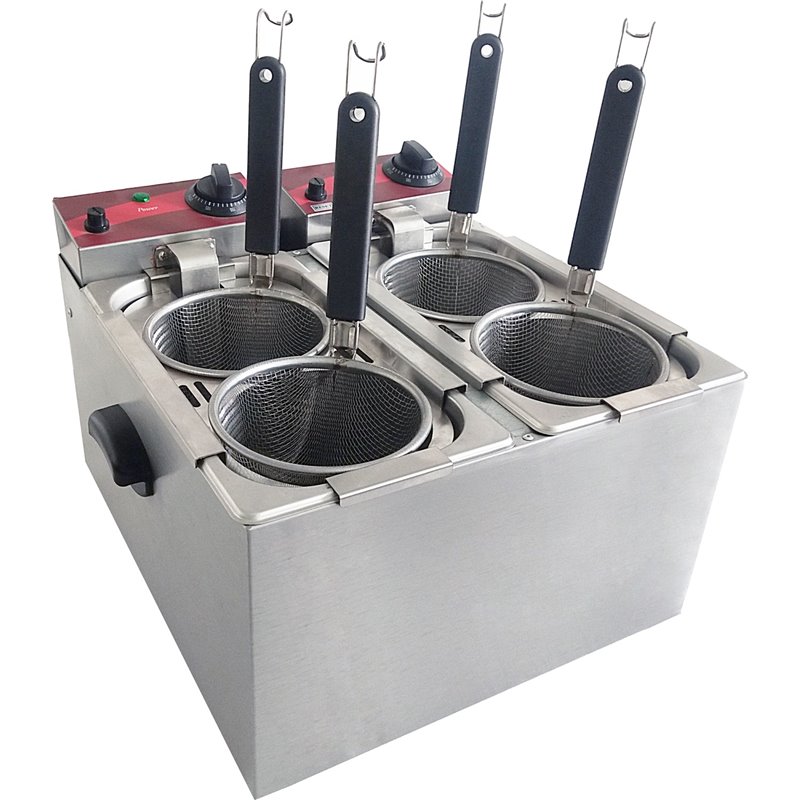 Commercial Pasta boiler Electric 4 baskets 3kW Table top | Stalwart DA-PC2G