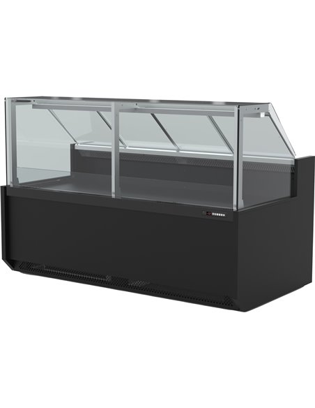 Serve Over Deli Counter Front Straight Glass Front Width 995mm Black ...
