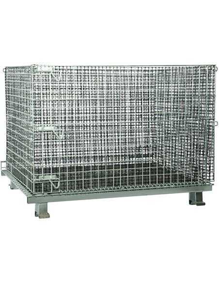 Commercial Heavy Duty Wire Mesh Stillage Collapsible & Stackable Zinc ...