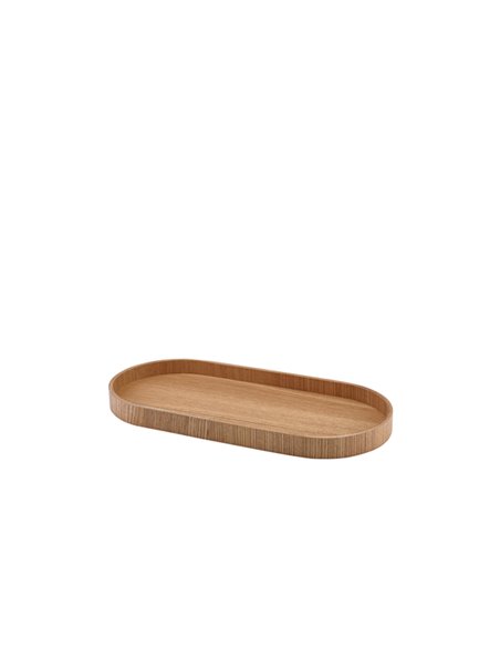 GenWare Oval Light Wood Veneer Tray 35 x 16.5cm