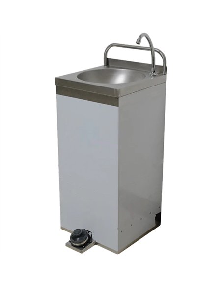 Stainless Steel Freestanding Hand Wash Sink with Foot Pedal ...