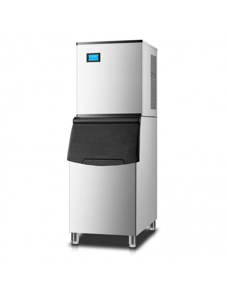 Commercial Freestanding Ice Cube Maker 200kg/24h with 90kg Storage Bin ...