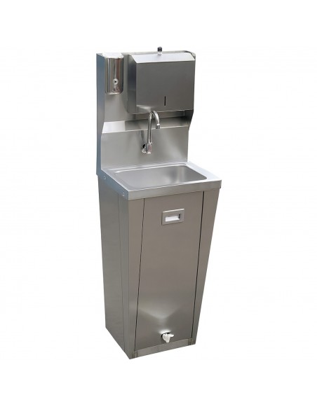 Commercial Stainless Steel Hand Wash Basin with Foot Pedal and ...