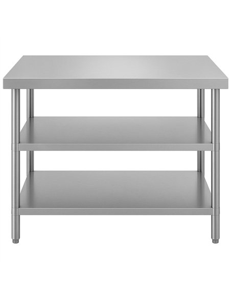 Commercial 3-Tier Stainless Steel Work Table with Undershelves ...