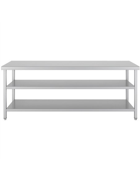 Commercial 3-Tier Stainless Steel Work Table with Undershelves ...