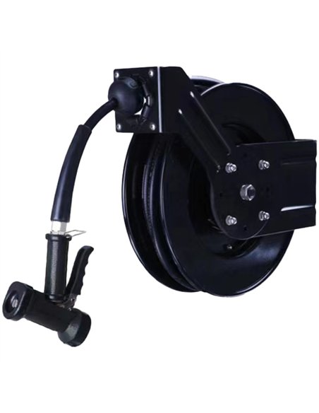 Heavy Duty Open Hose Reel with Spray Gun & 10.7m Black Hose | Stalwart ...