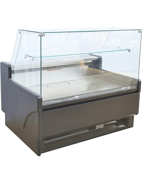 1500mm Wide Flat Glass Serve Over Counter Display Fridge 265 Litres ...
