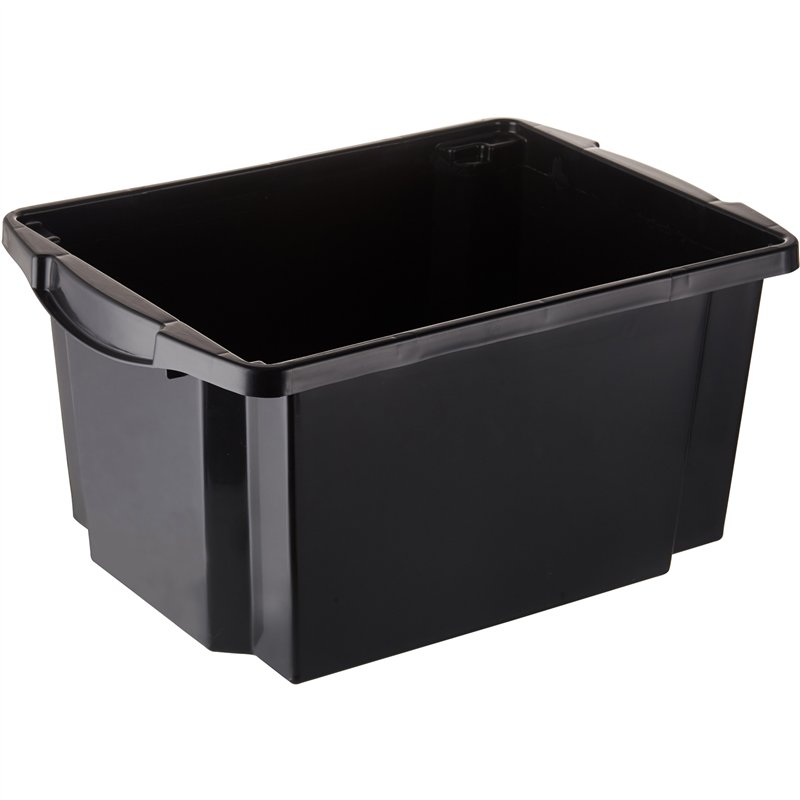 Pack of 10 Plastic Storage Box 25 litre 470x330x225mm Polypropylene ...