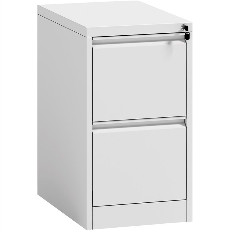 Professional 2 Drawer Filing Cabinet 460 x 600 x 716mm White | Stalwart ...