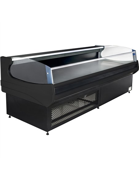 Open Deli counter Straight glass front Width 1955mm Black | Stalwart DA ...