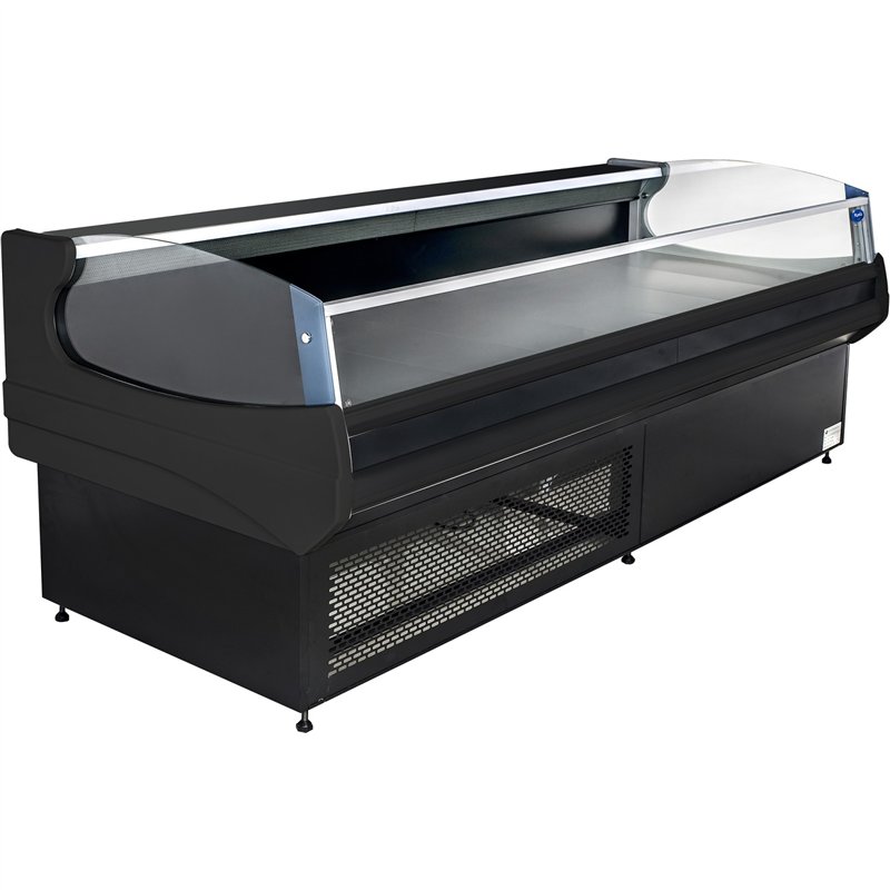 Open Deli counter Straight glass front Width 1955mm Black | Stalwart DA ...