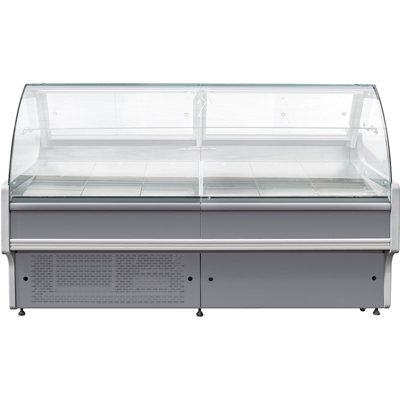 Serve over Deli counter Curved glass front Width 1200mm | Stalwart DA ...