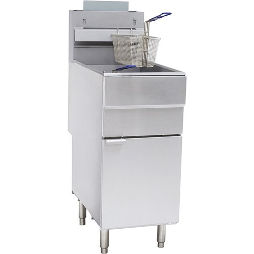 AGRADE-Twin Basket Professional Free standing Fryer Natural gas Single ...