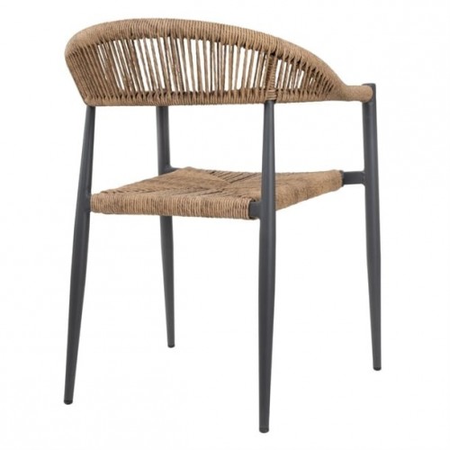 AGRADE-Bolero Eden PE Twist Rattan Outdoor Arm Chair Natural (4 Pack)