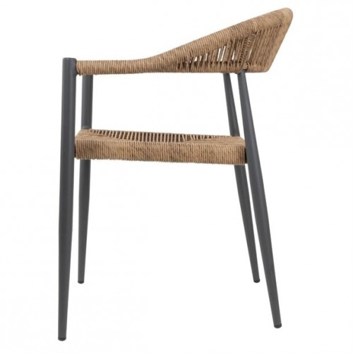 AGRADE-Bolero Eden PE Twist Rattan Outdoor Arm Chair Natural (4 Pack)