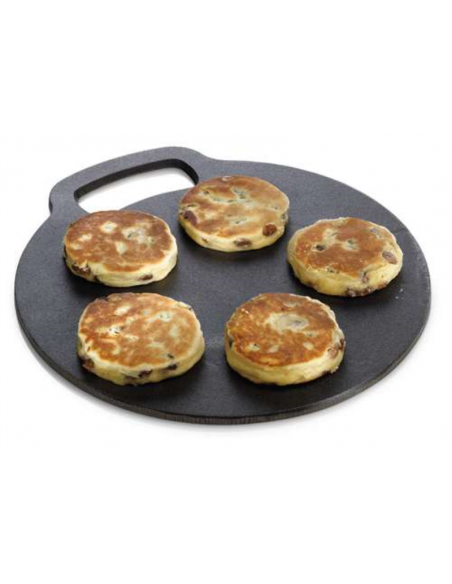 Kitchen Craft Cast Iron Black Steel Baking Stone 27cm | KC-AW12-ST...